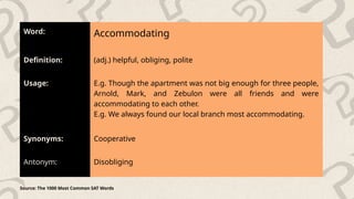 SAT 101 PRESENTATION SLIDE FOR TEACHING | PPT