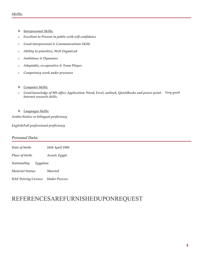 Marina Resume | PDF