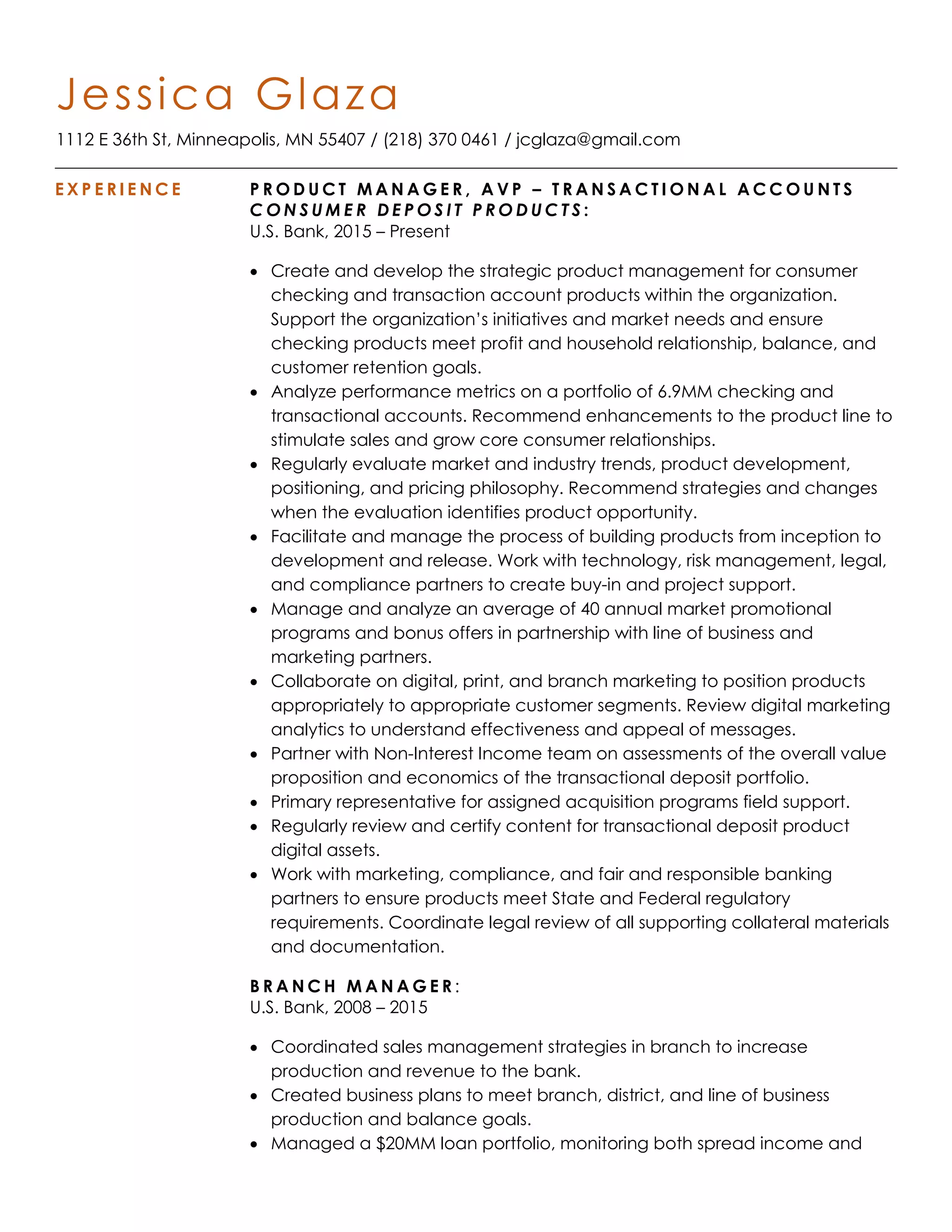 Jessica Glaza Resume 073116 | PDF