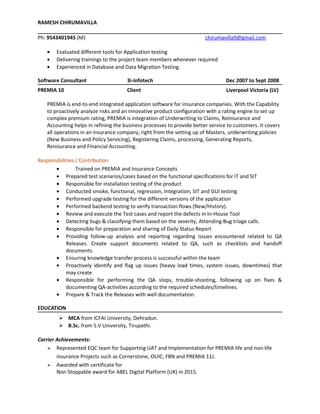 Ramesh_Resume_1215 | DOC | Computer Software and Applications | Computing