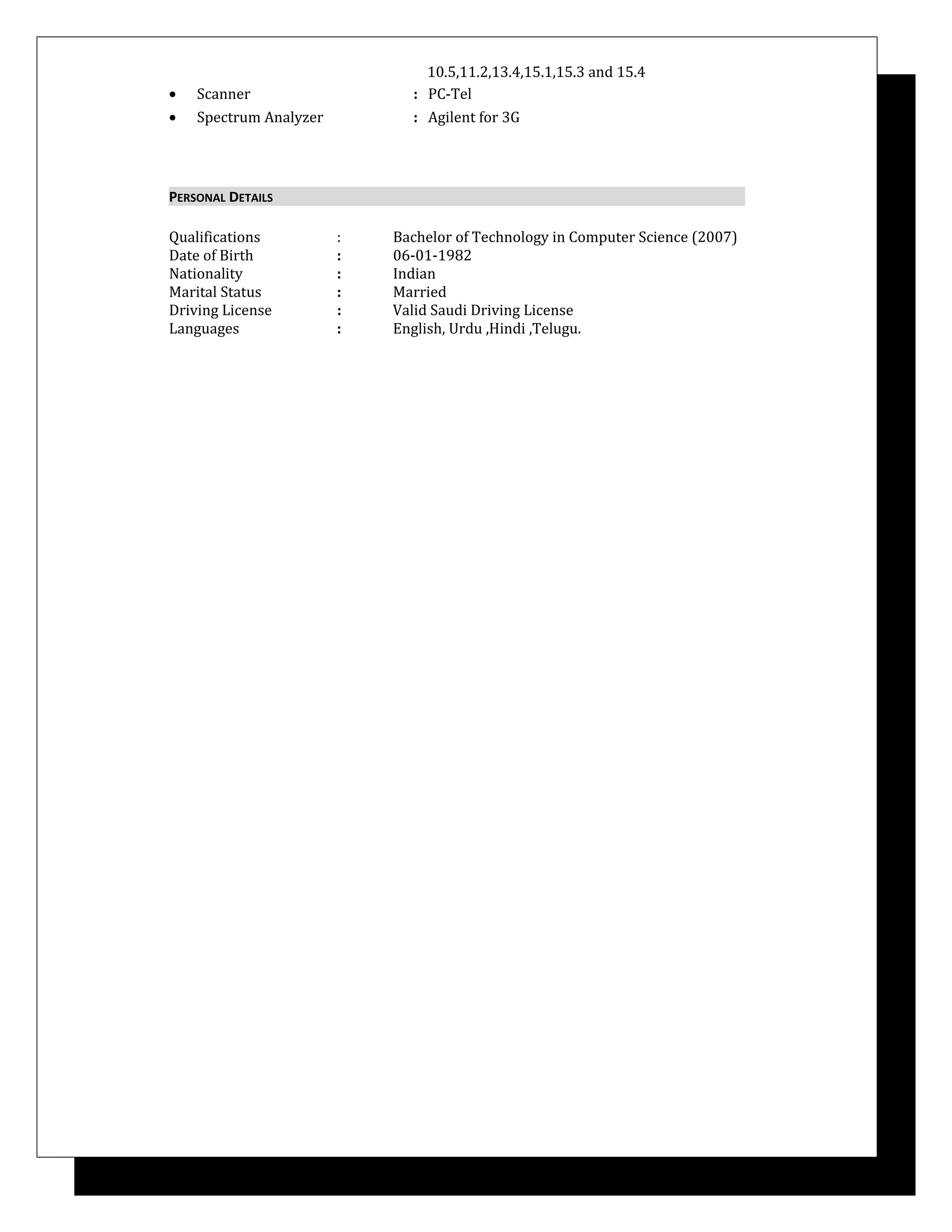 KHAJA iFTEKHAR UDDIN CV | DOC