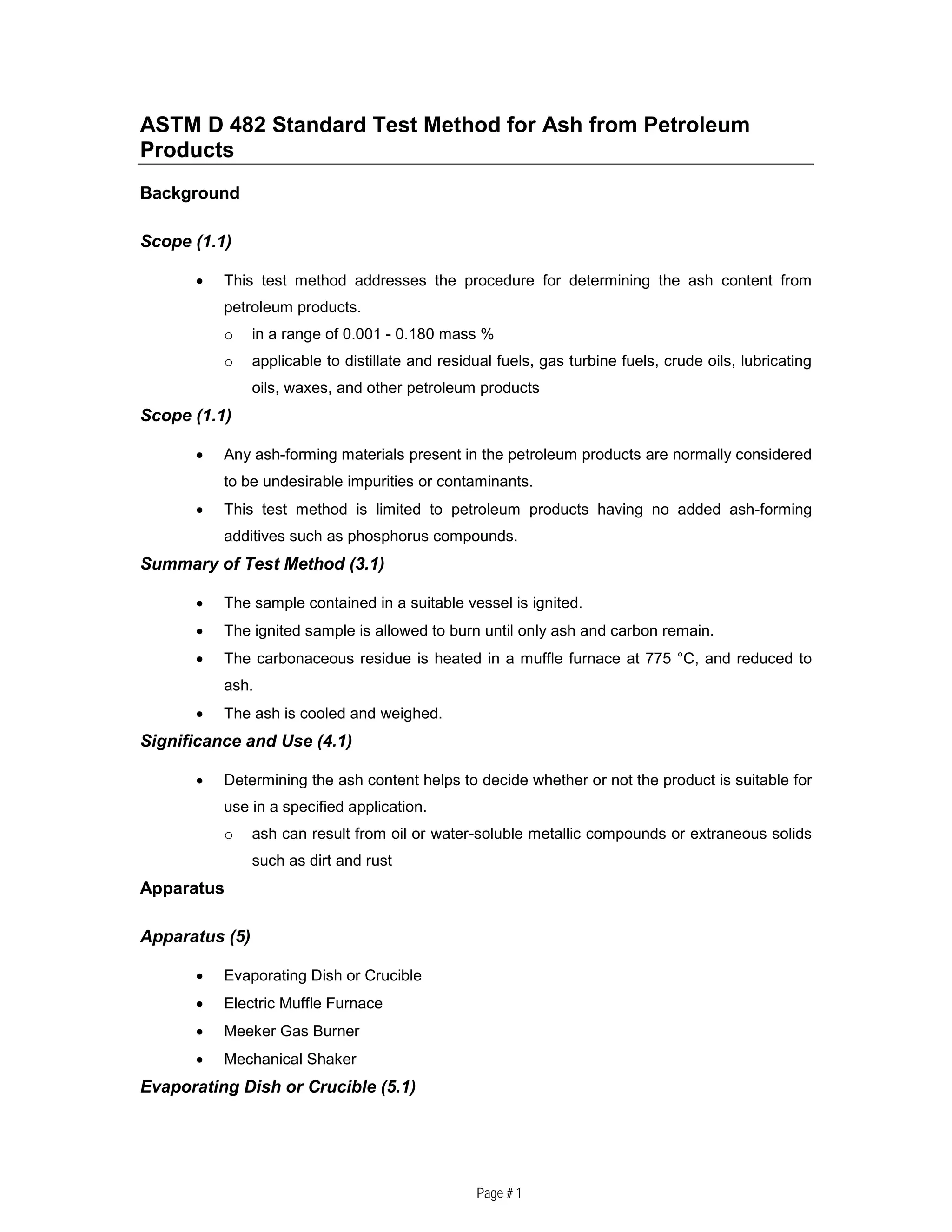 ASTM D482 test method | PDF