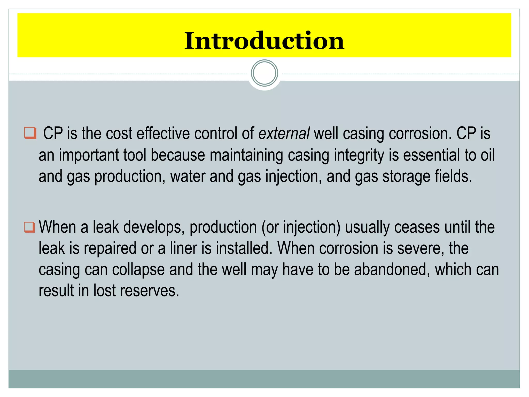 Cathodic Protection For Oil Wells | PPTX