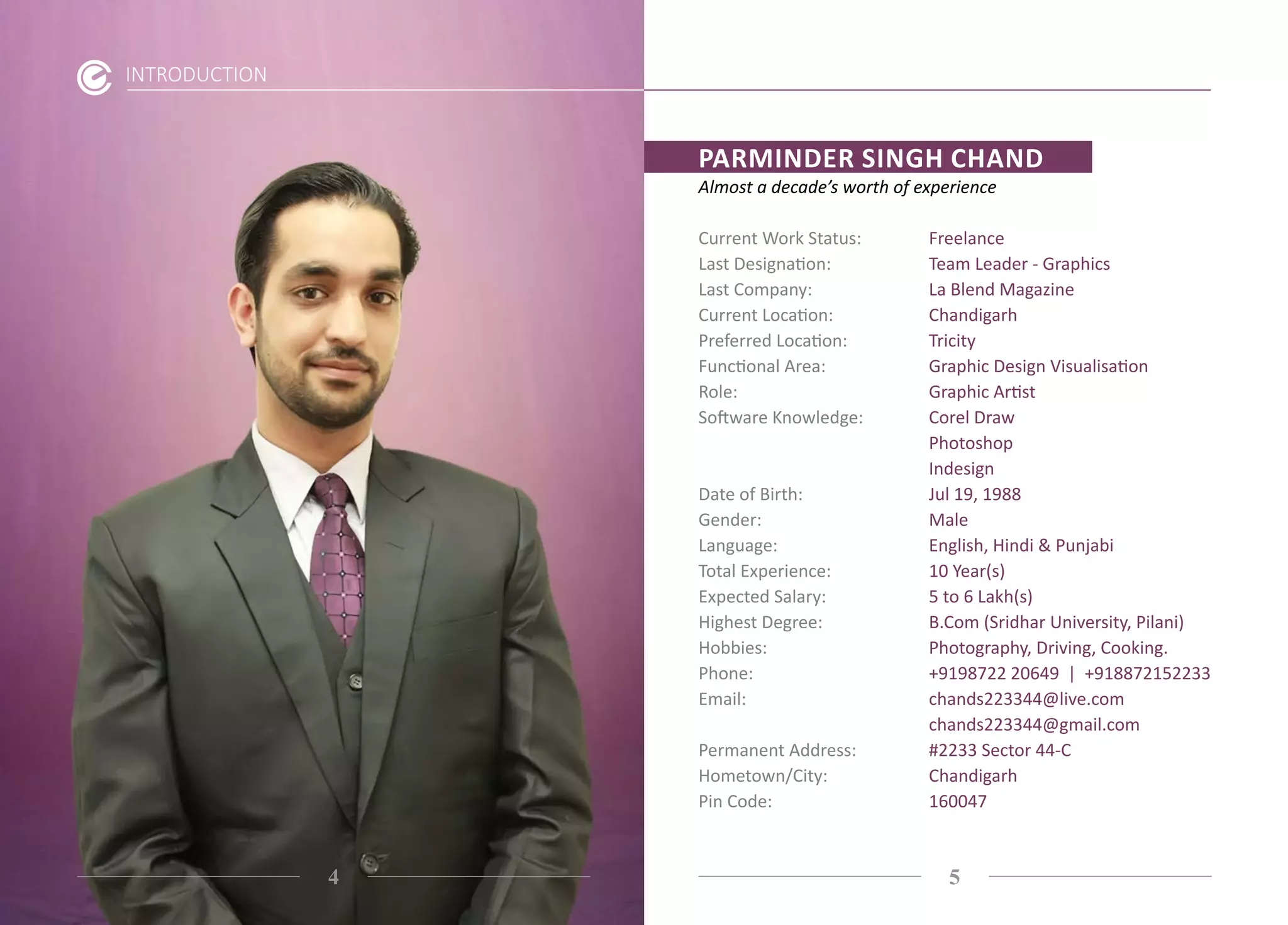 Parminder Chand - Digital Resume | PDF
