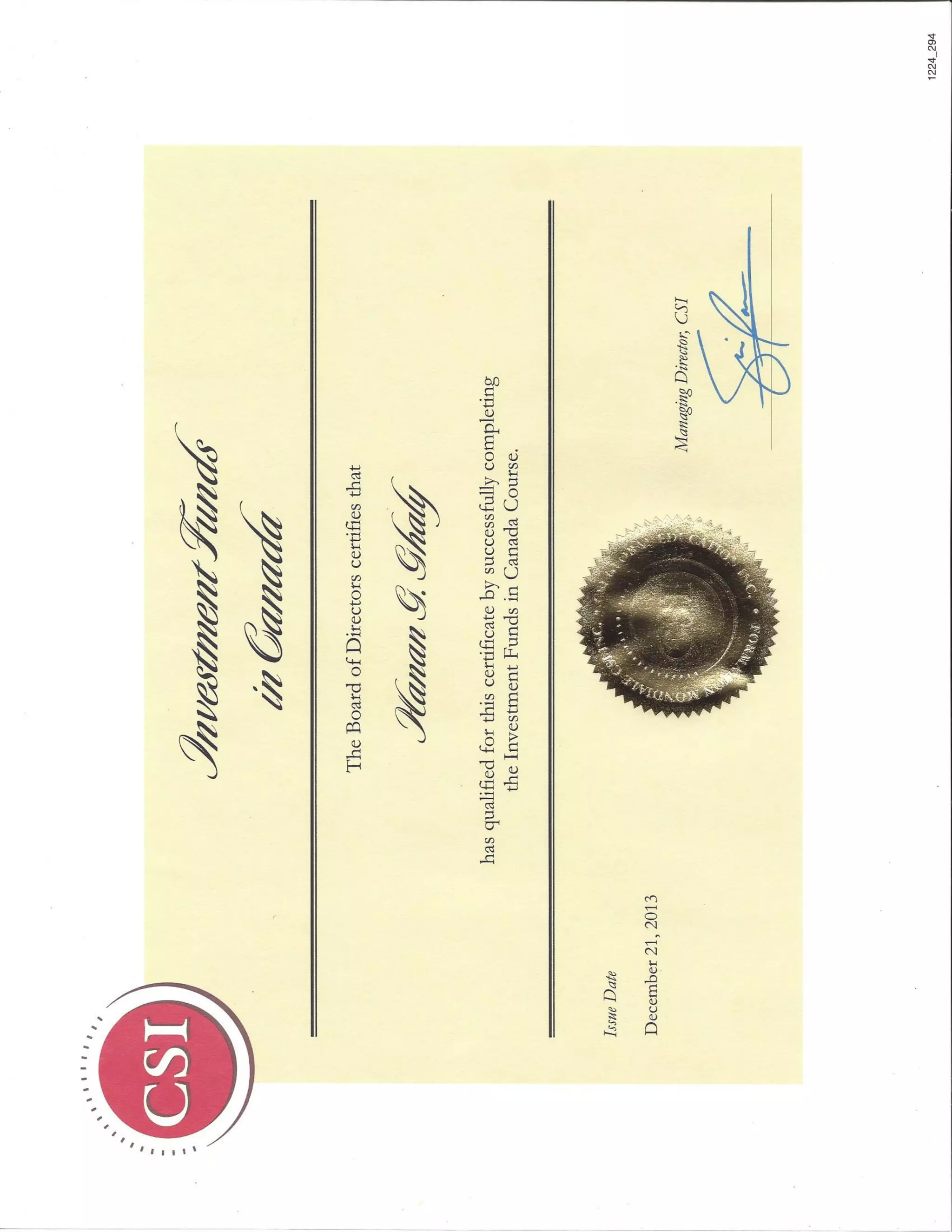 IFC certificate | PDF