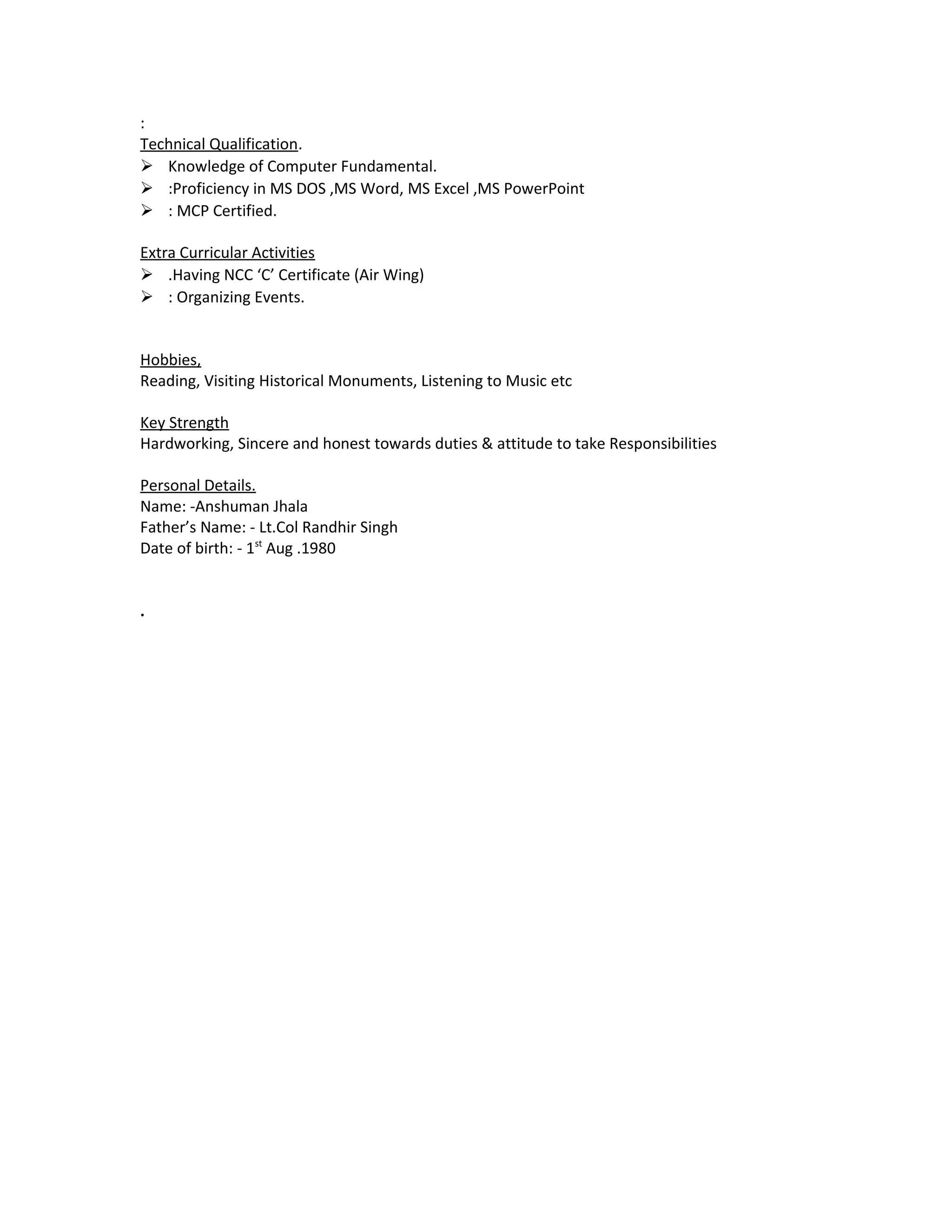 RESUME[Anshuman) | DOC