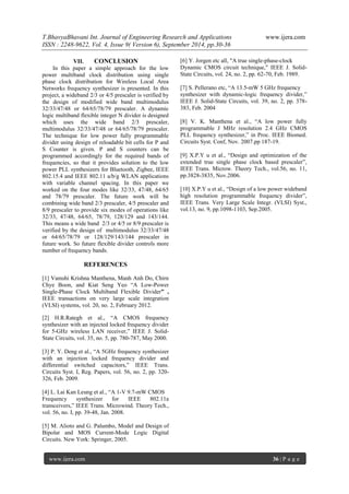 DESIGN OF A LOW POWER MULTIBAND CLOCK DISTRIBUTION CIRCUIT USING SINGLE ...