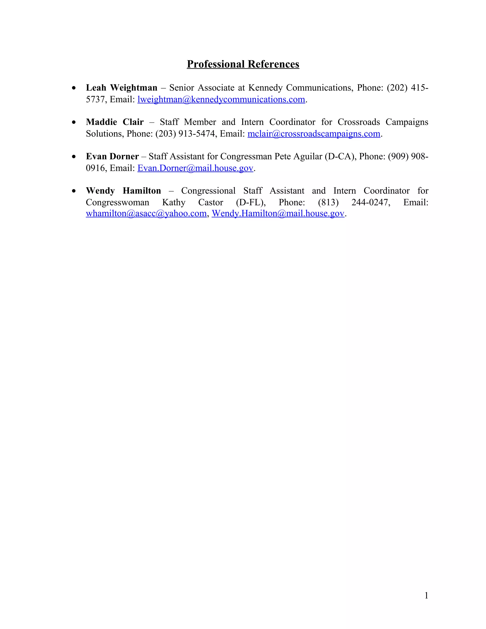 Professional References | PDF