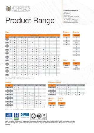 Caparo Merchant Bar products leaflet | PDF