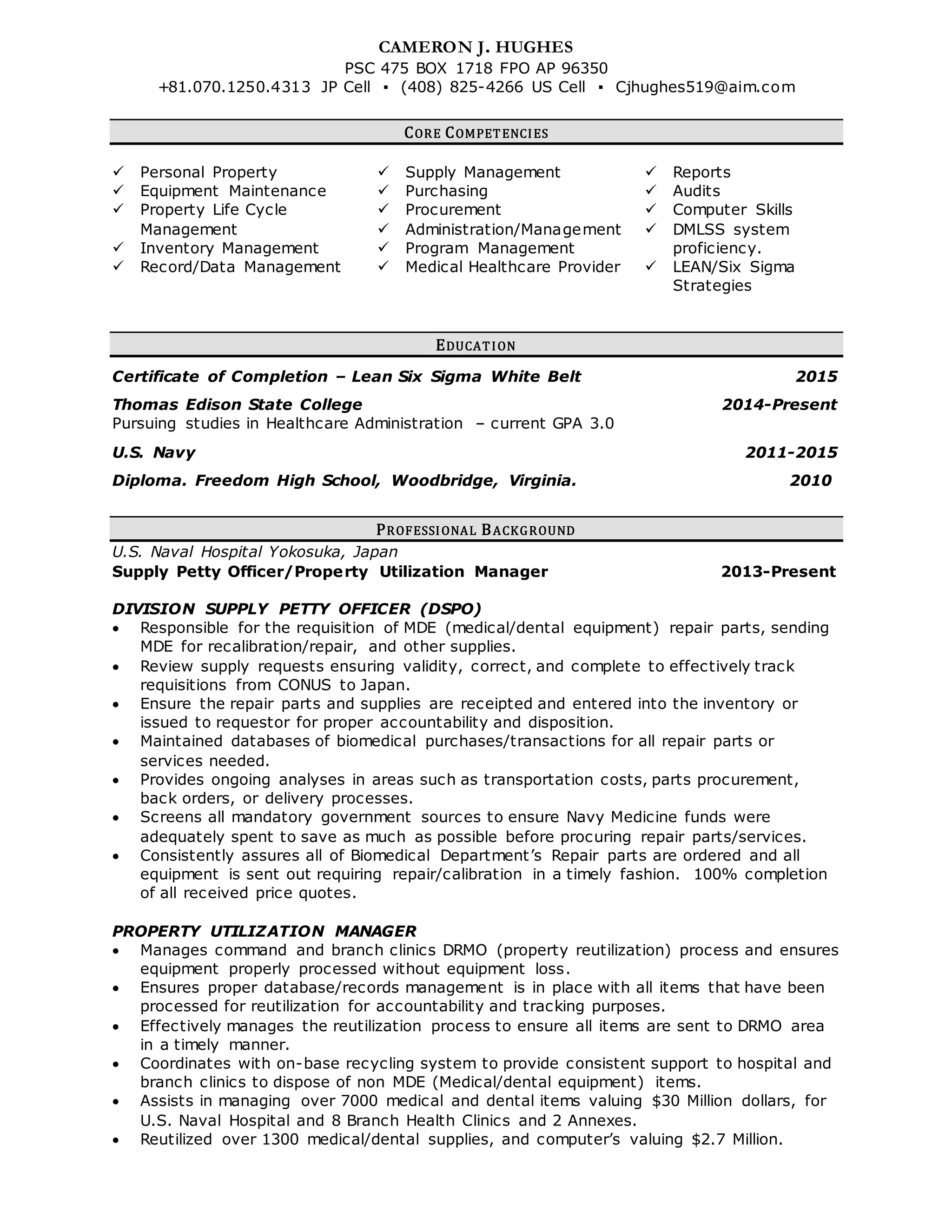 Hughes Resume (2) | DOCX