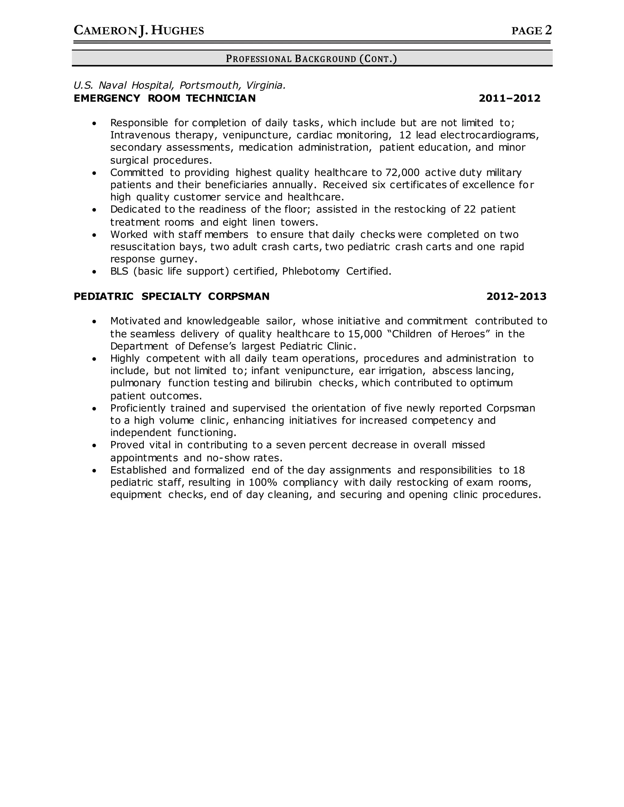 Hughes Resume (2) | DOCX
