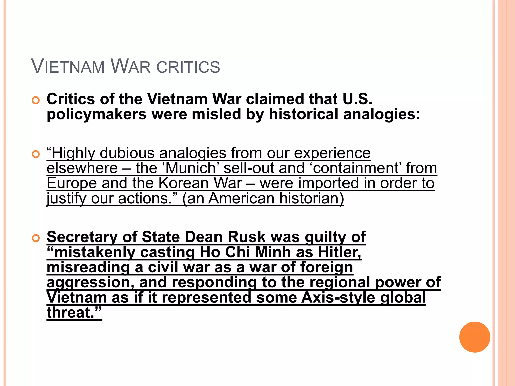 Vietnam Why did America lose the Vietnam War AQA | PPT