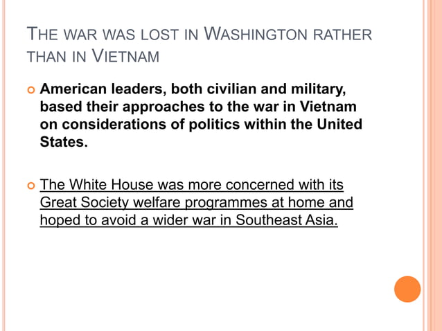 Vietnam Why did America lose the Vietnam War AQA | PPT