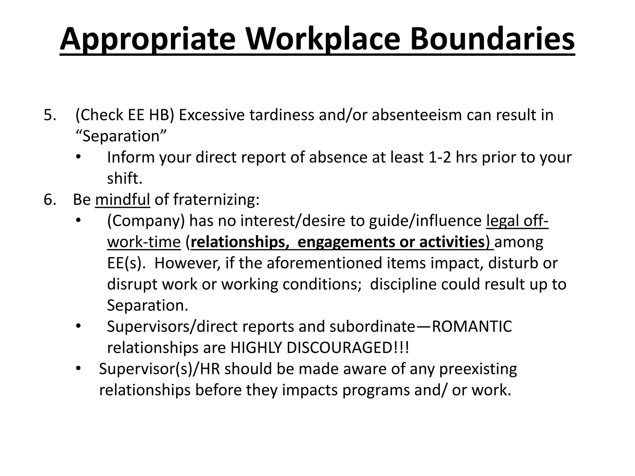 EE Workplace Boundaries | PPT