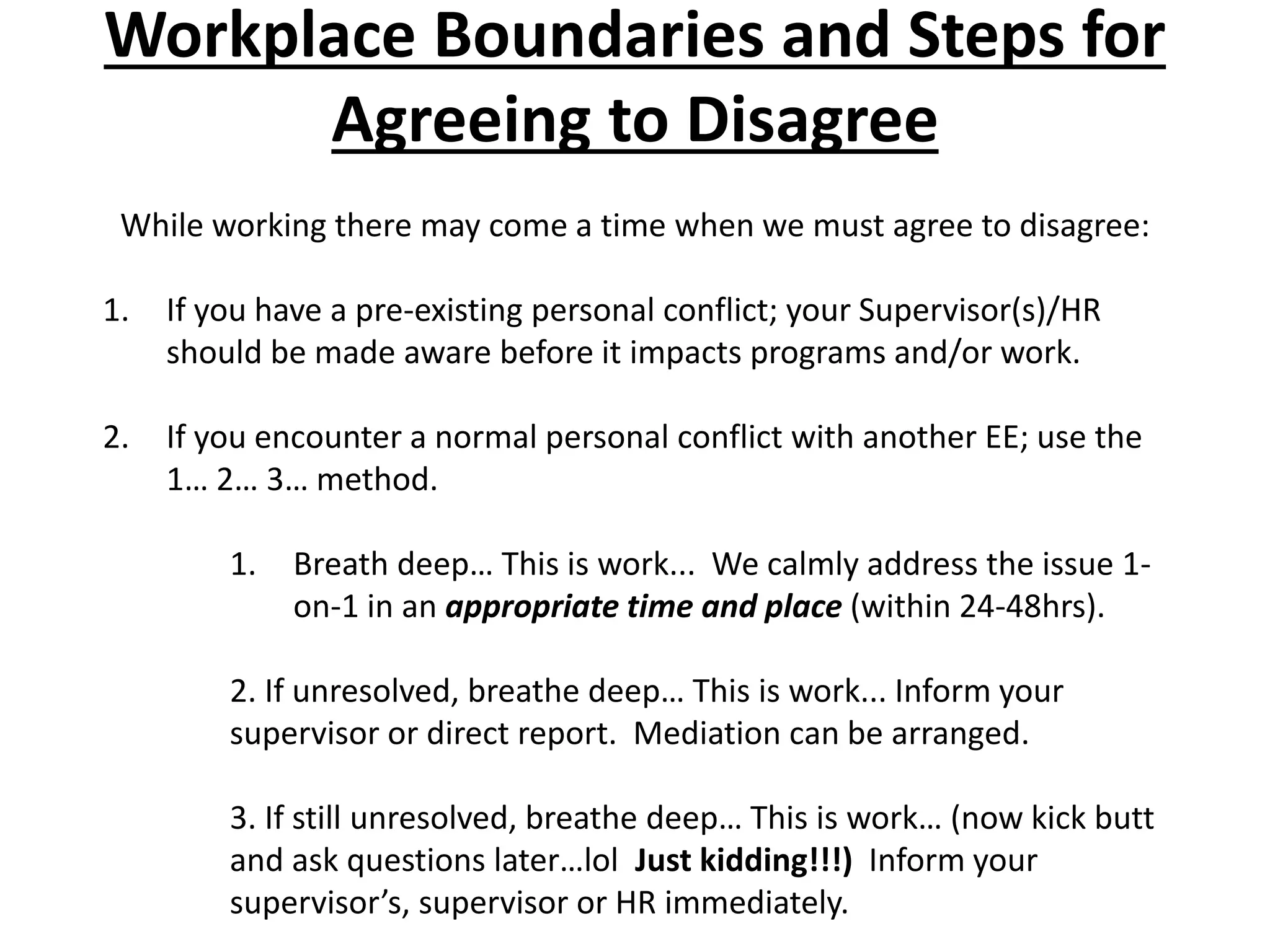 EE Workplace Boundaries | PPTX