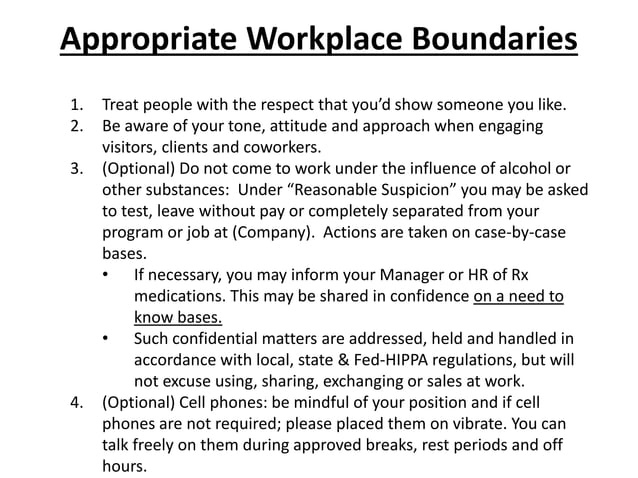 EE Workplace Boundaries | PPT