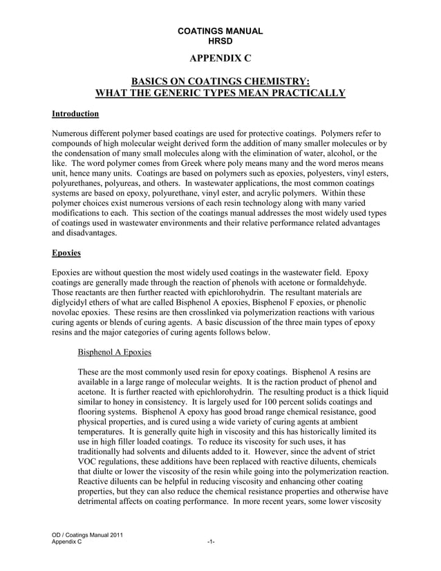 BASICS ON COATINGS CHEMISTRY | PDF