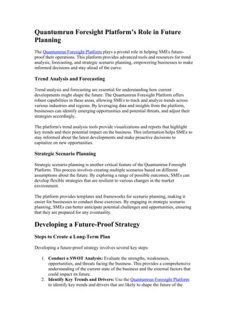 Future-Proofing Your SME with Quantumrun Foresight Platform | PDF