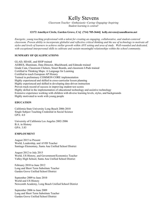 Kelly Stevens Resume | PDF