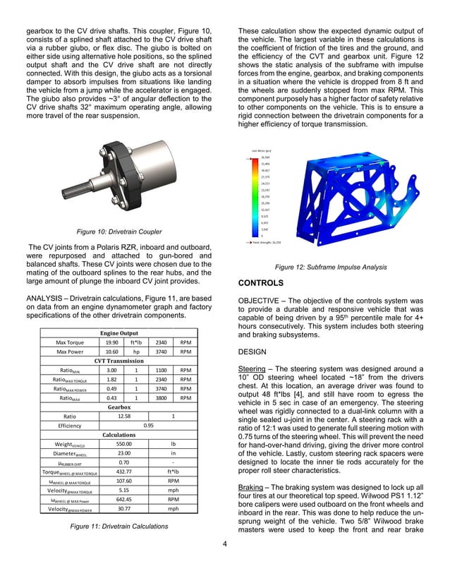 2015 UTSA Baja SAE Design Report | PDF | Performance Cars | Auto Type