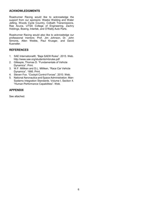 2015 UTSA Baja SAE Design Report | PDF