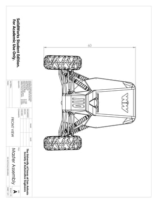 2015 UTSA Baja SAE Design Report | PDF