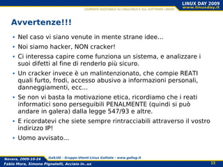 Linux, sicurezza & social hacking | ODP