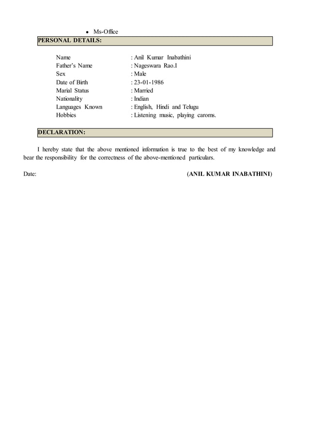 Anil Resume | DOCX | Civil Engineering Industry | Industries