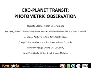 Exo-Planet Transit | PPT