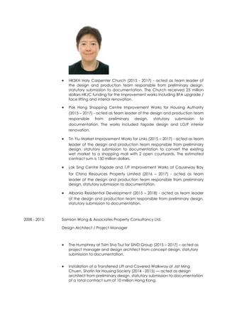 Vera Ho CV - 2016 | PDF