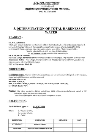 sop of testing | DOCX