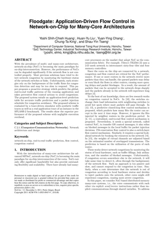 Application-Driven Flow Control in Network-on-Chip for Many-Core ...