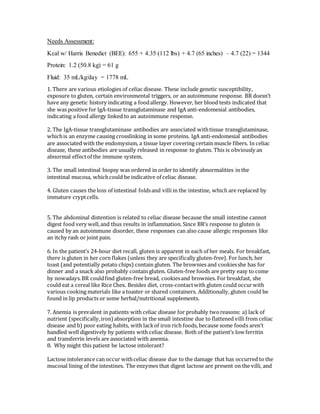 Celiac Disease Case Study | DOCX