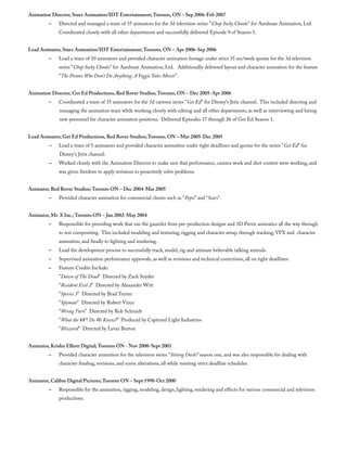 SteveWittmann_Resume_2017 | PDF | Computer Animation | Computer ...