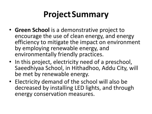 Presentation of Green School Project by ADRC | PPT