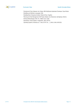 Serafin Gonzalez Motos - Curriculum Vitae | PDF | Web Development | Internet