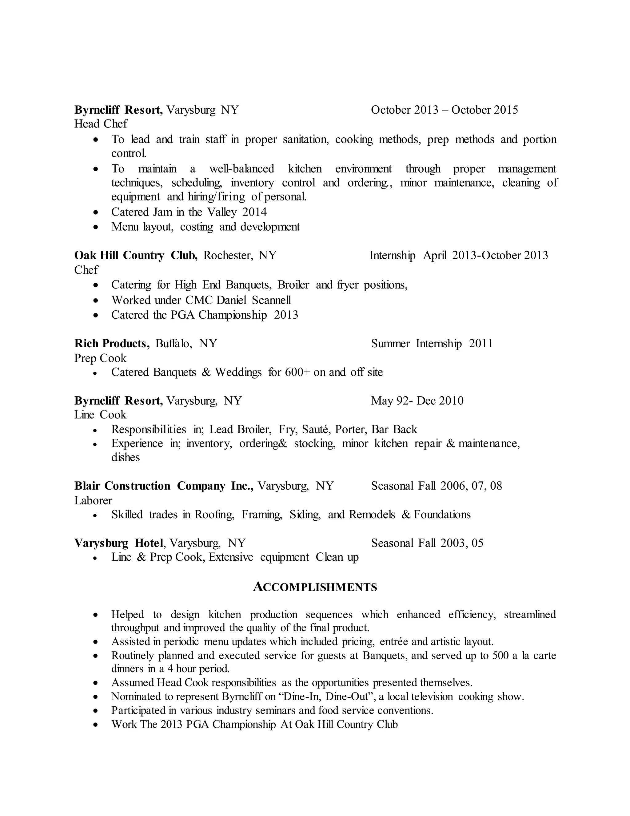 Brian Monde Resume 2016 | PDF