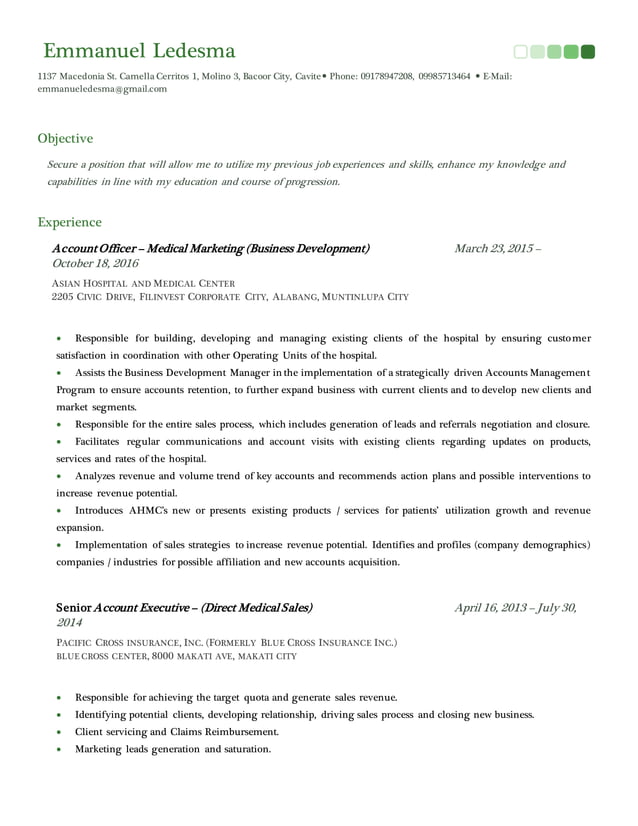 Emman Ledesma Resume | PDF