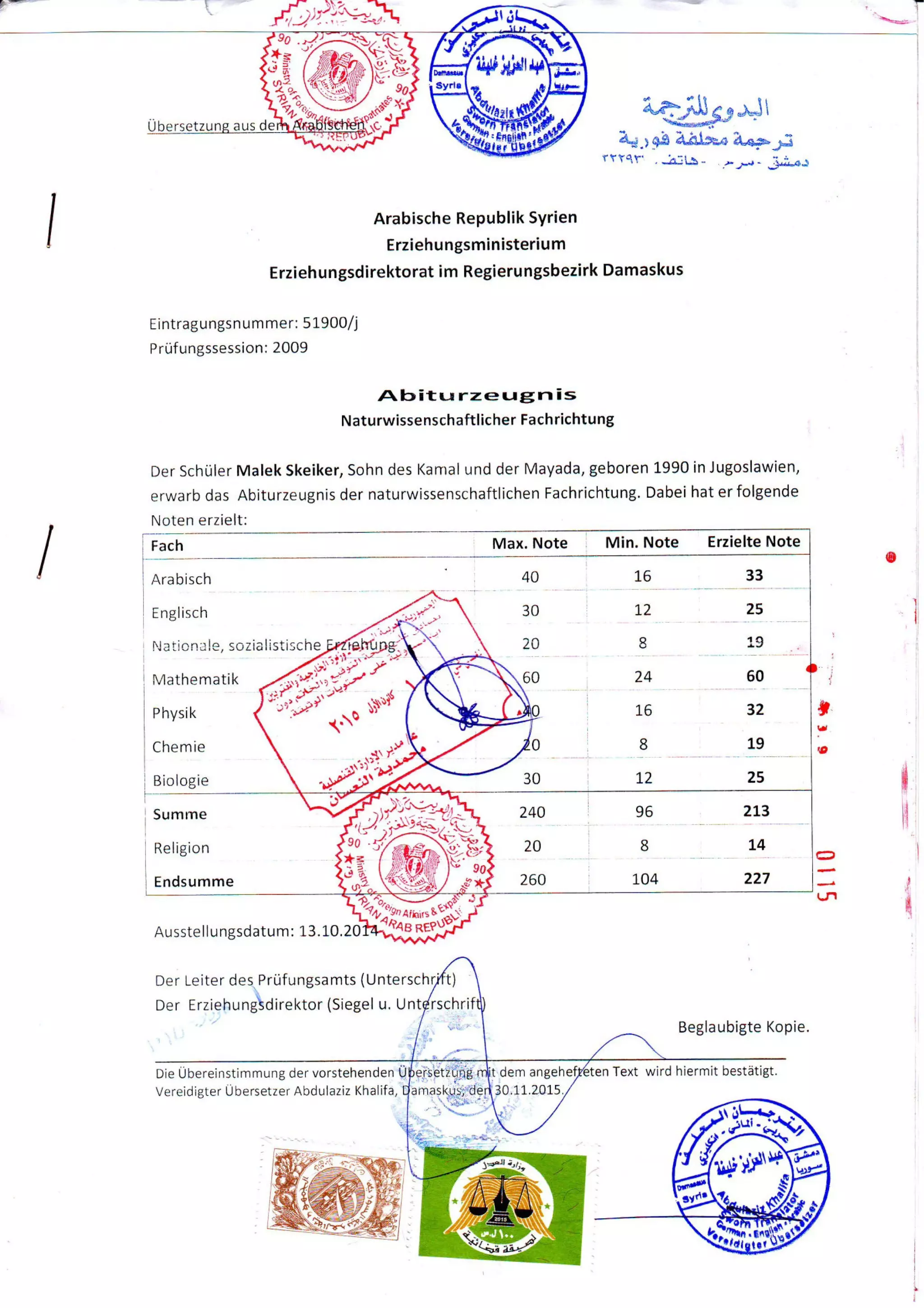 Certificate of Secondary School | PDF
