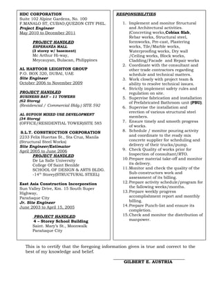 Gilbert Austria- resume | DOC