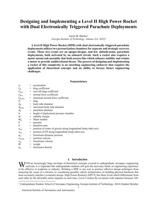 Designing and Implementing a Level II HIgh Power Rocket with Dual ...