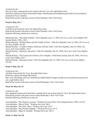 Opinion Writing_Fall 2016_Beinart | PDF