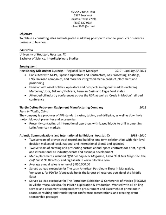 Roland Martinez Resume 12-01-14 | PDF