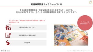 【D4DR】新規事業開発ワークショップのご紹介 | PPTX