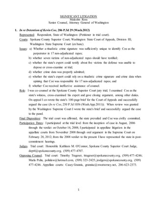 Significant Appellate Cases | PDF