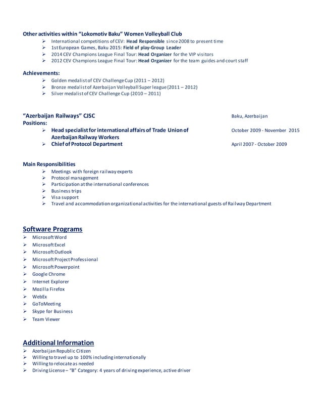 04 Orkhan Huseynzada - CV - EN | DOCX | Browsers | Computer Software and Applications