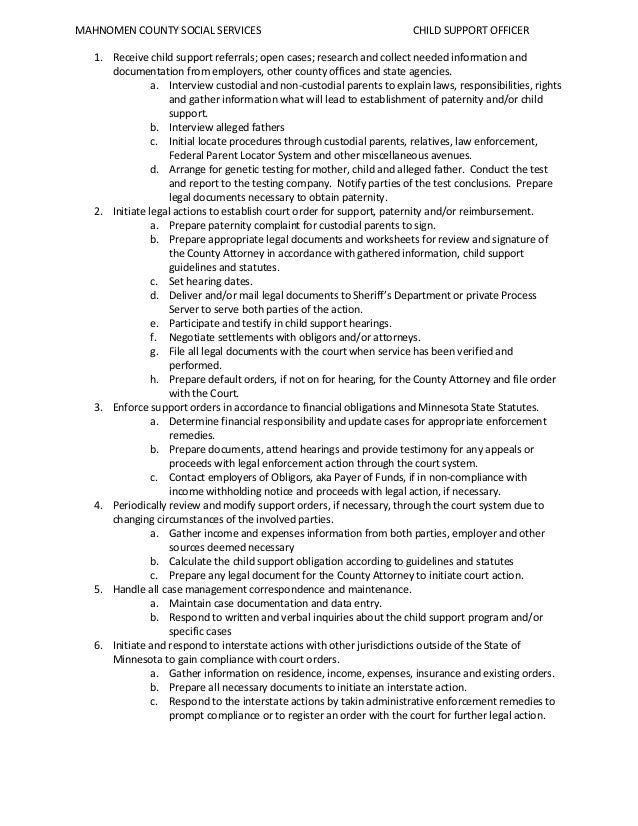 Child Support Officer Job Description child-support-officer-job-description