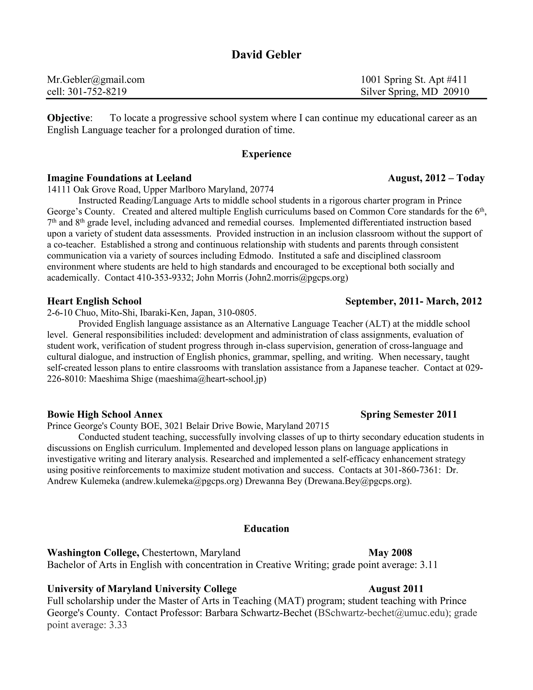 dgeblerresume | PDF
