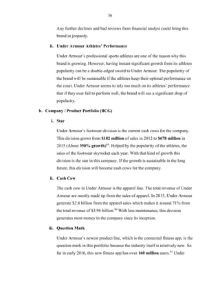 Strategic Analysis Spring 2016 Under Armour | PDF