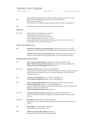 Gettinger_CV_2015 | PDF